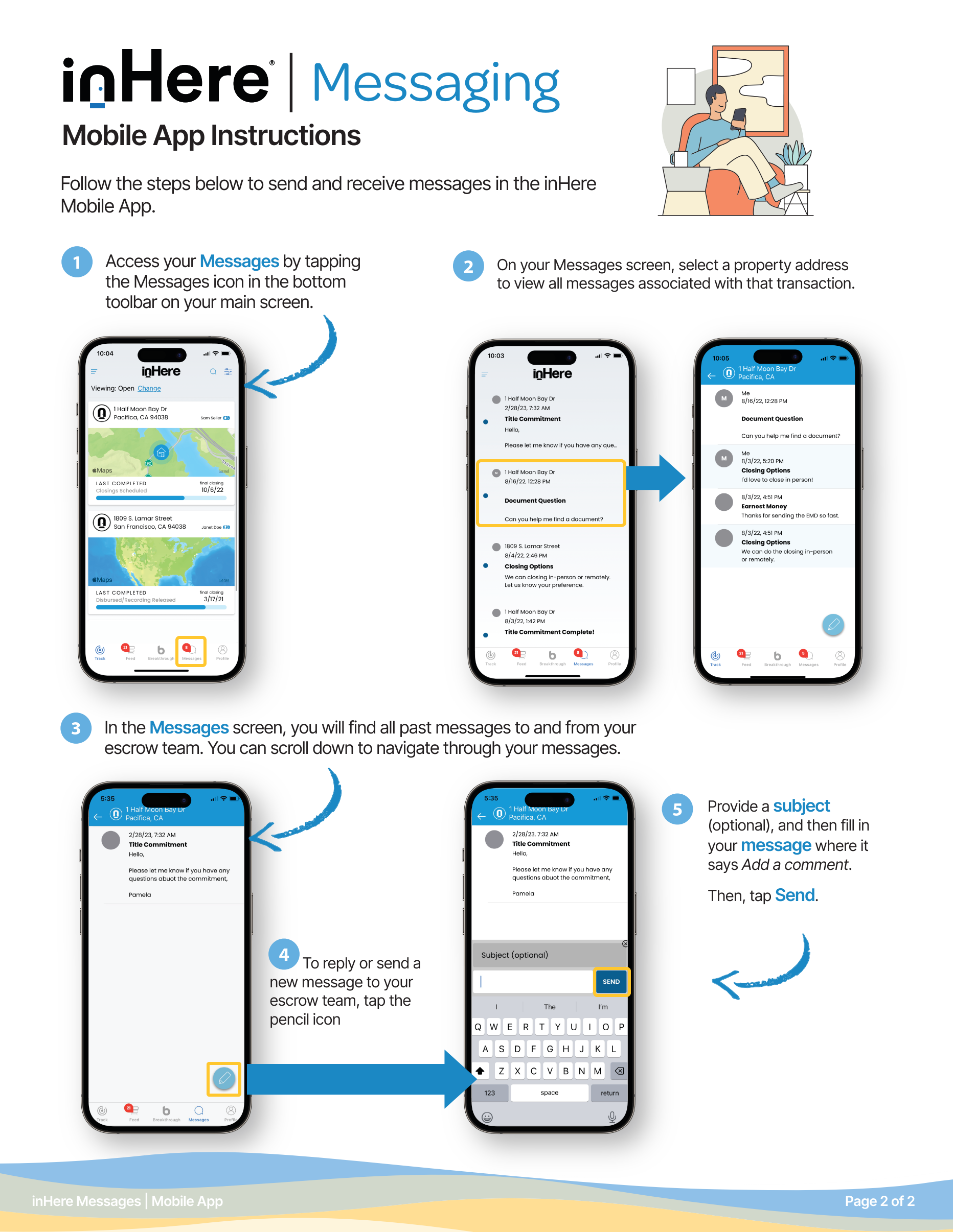 inHere Send & Receive Messages - Webportal/Mobile Instructions – InHere