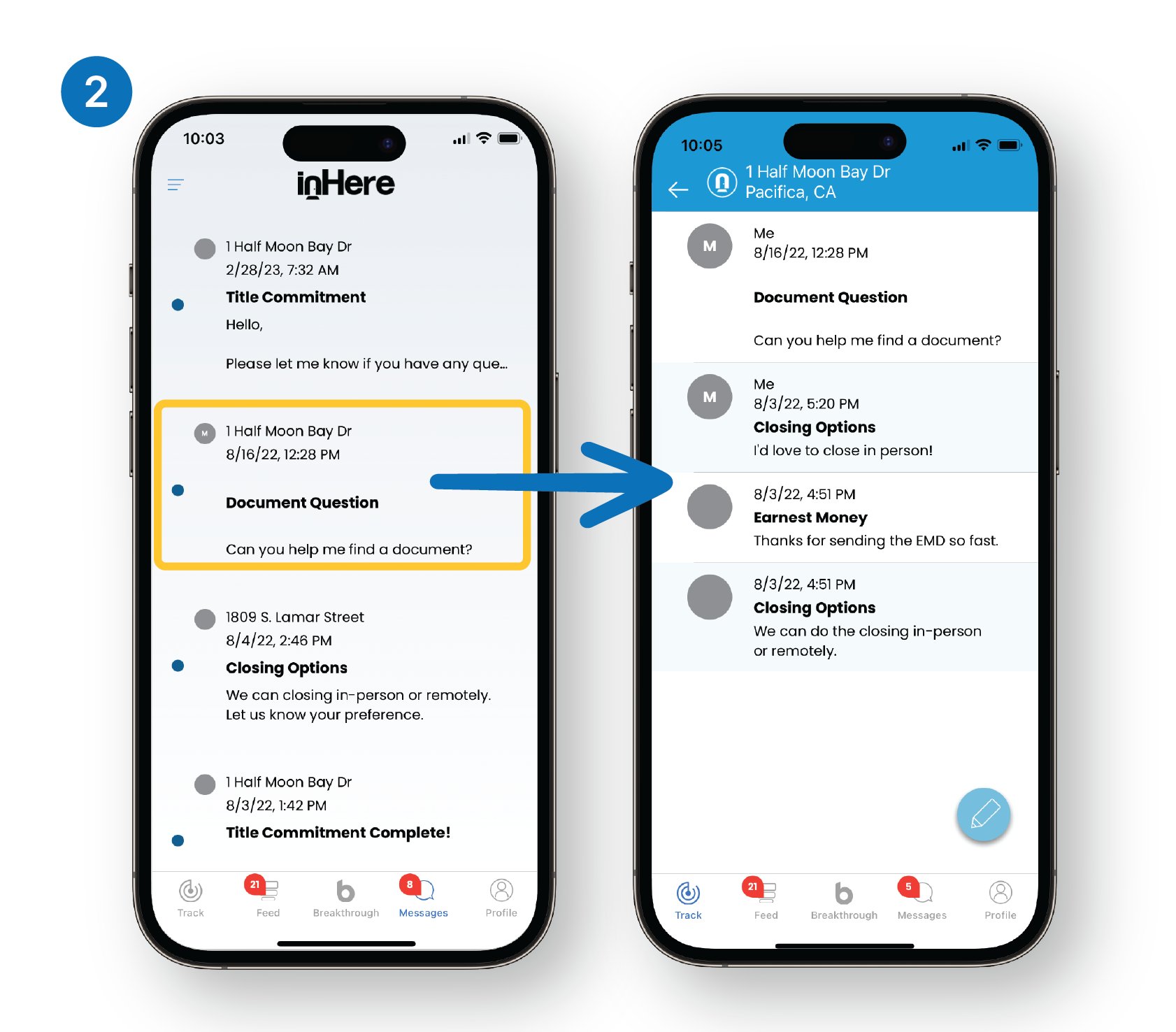 inHere Send & Receive Messages - Webportal/Mobile Instructions – InHere inHere Send & Receive Messages - Webportal/Mobile Instructions – InHere