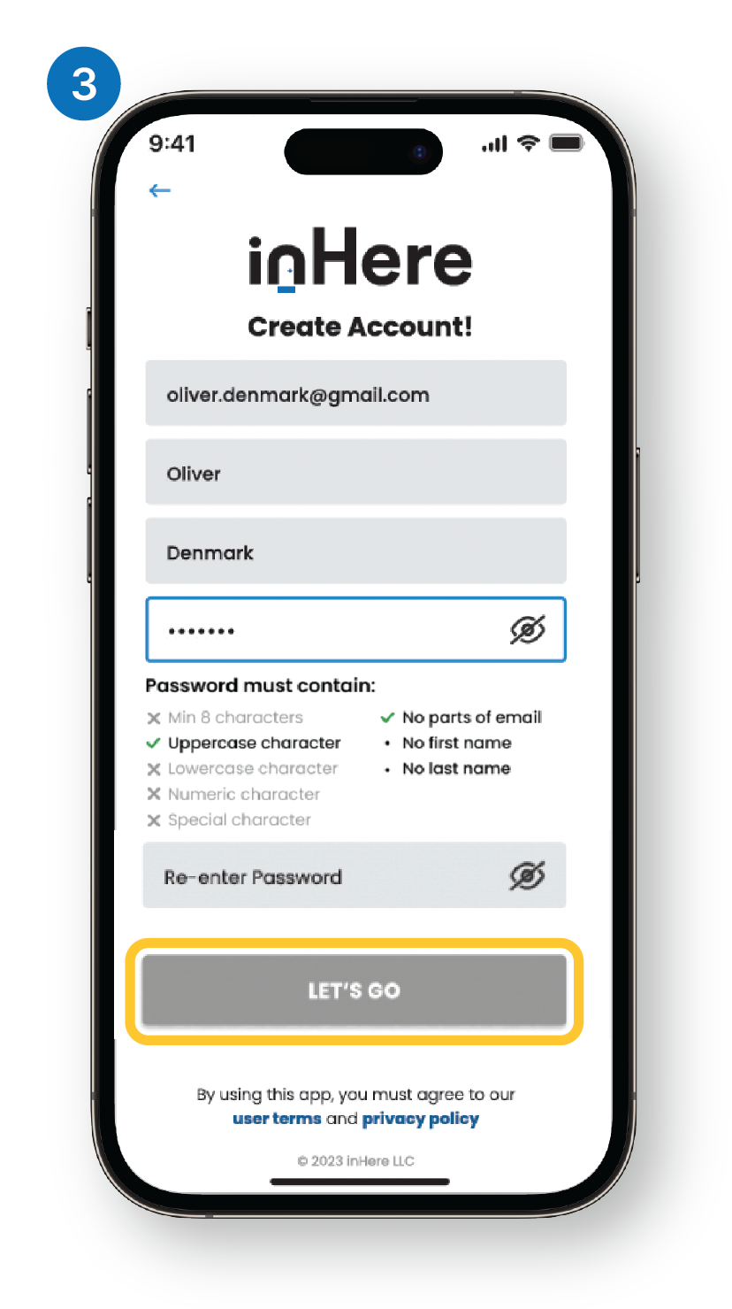 inHere Account Setup - Mobile App & Web Portal Instructions – InHere
