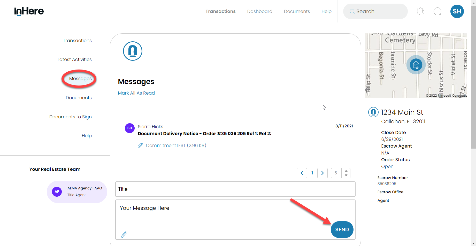 Can I forward messages into the inHere transaction? – InHere